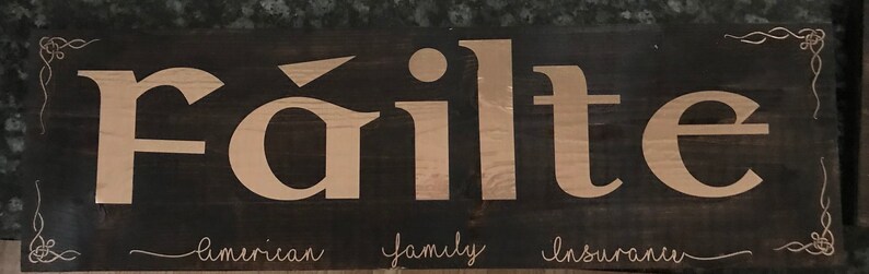 Failte Irish welcome sign irish gift family gift new home | Etsy