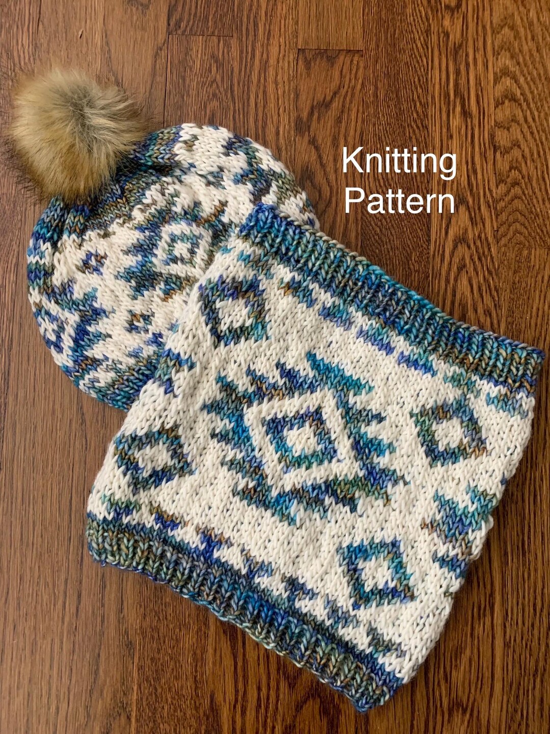 KNITTING PATTERN BUNDLE - Navajo Knit Hat and Cowl Pattern Bundle - Etsy