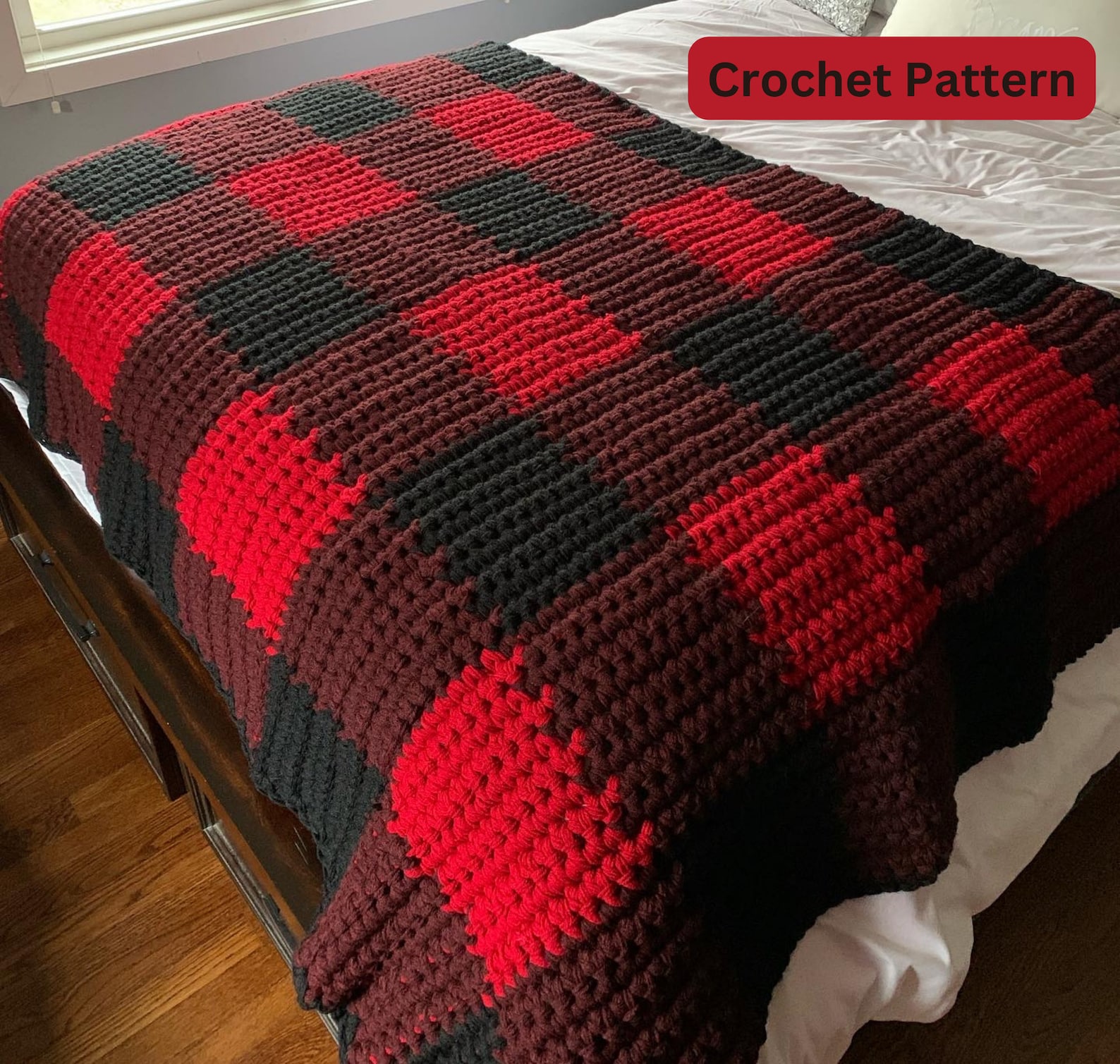 CROCHET PATTERN - Buffalo Plaid Throw Pattern - Etsy
