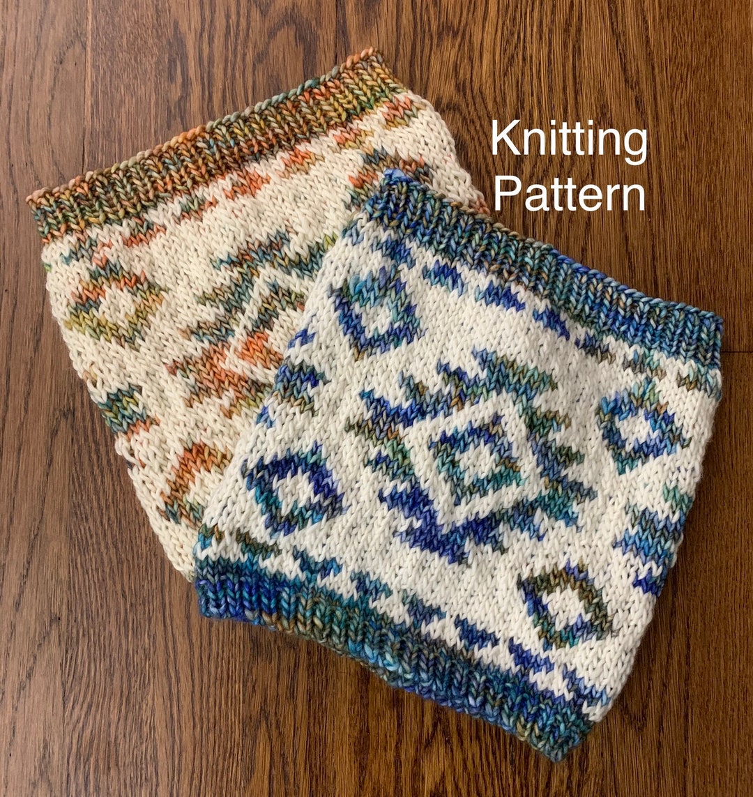 KNITTING PATTERN - Navajo Knit Cowl - Etsy