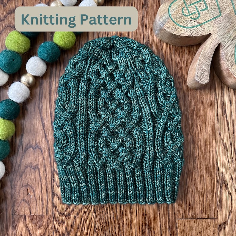 KNITTING PATTERN - Celtic Cable Knit Hat - Etsy