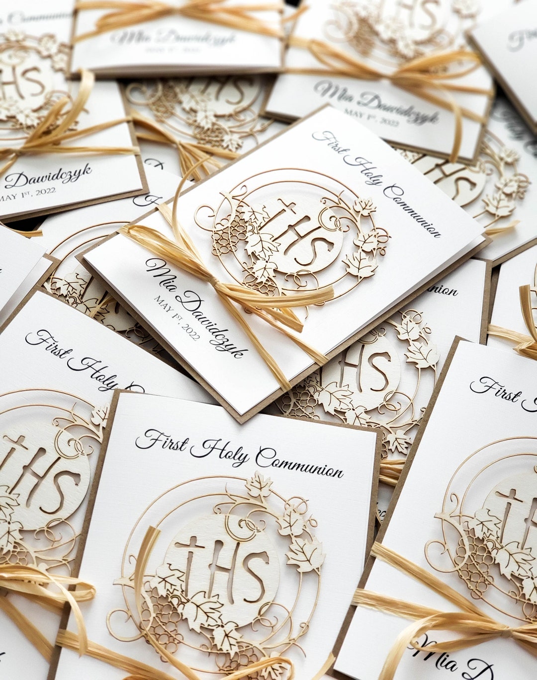 First Communion Invitation, Printed Invitations, 1st Holy Communion ...