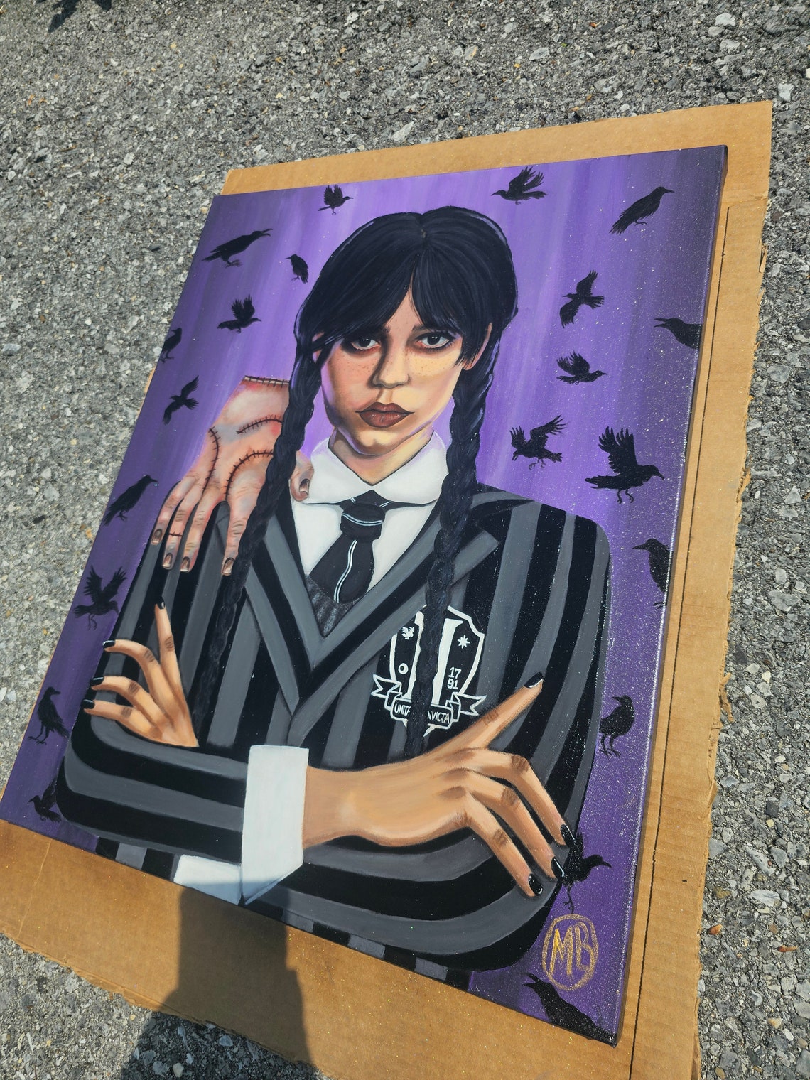 Wednesday Addams Painting - Etsy