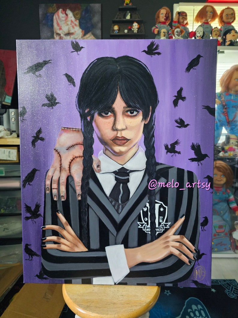 Wednesday Addams Painting - Etsy