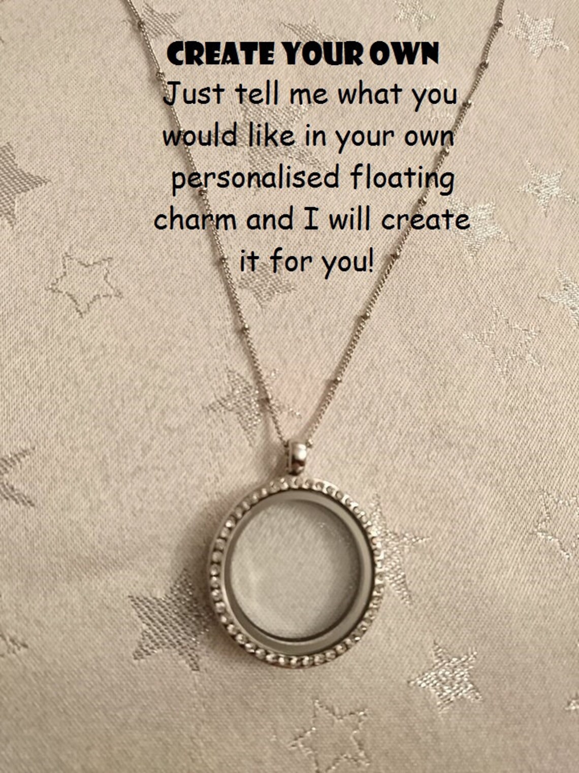 CREATE YOUR OWN Personalised Bespoke Floating Charm Locket | Etsy