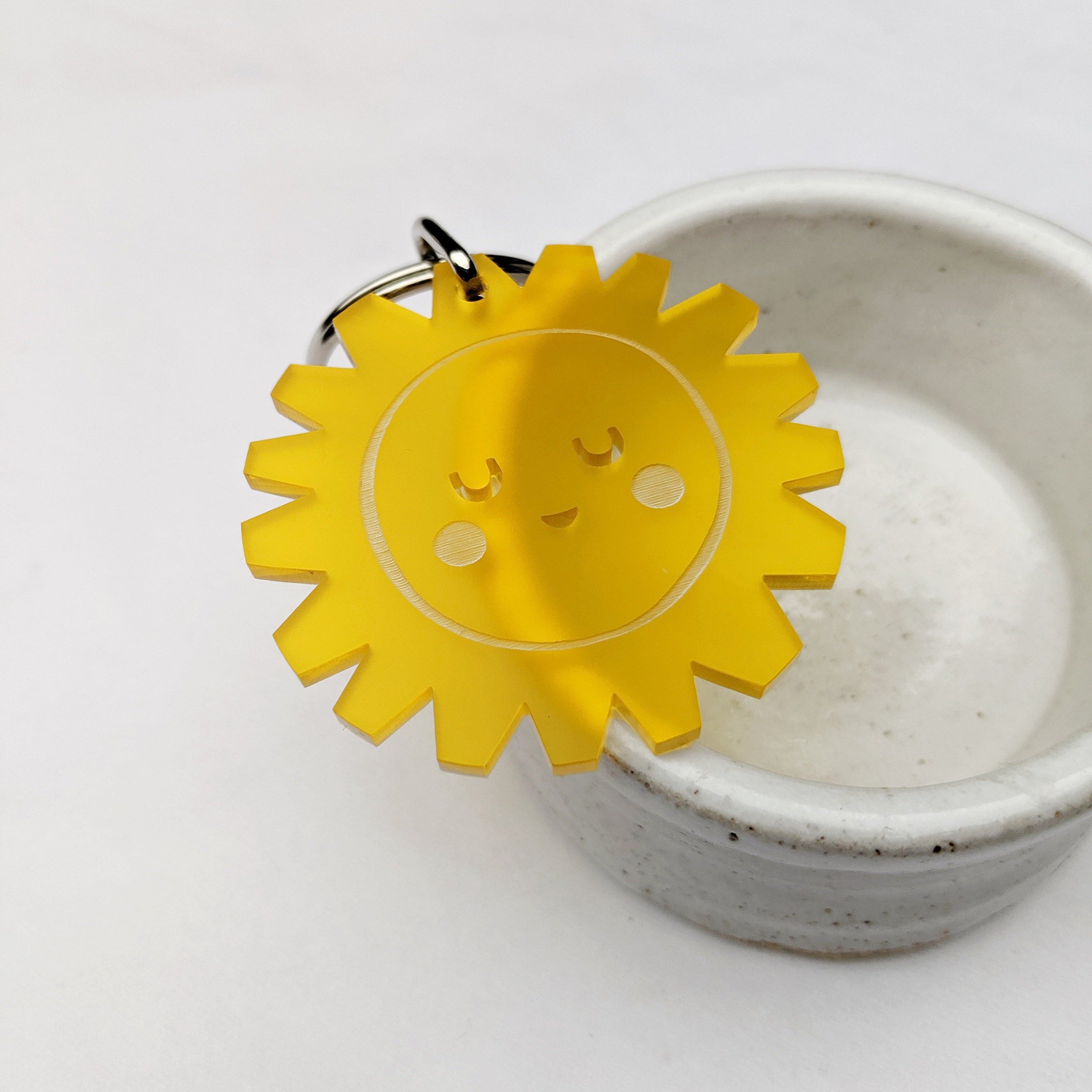 Sun Keyring Small Gift Idea Cute Keychain Accessory - Etsy UK