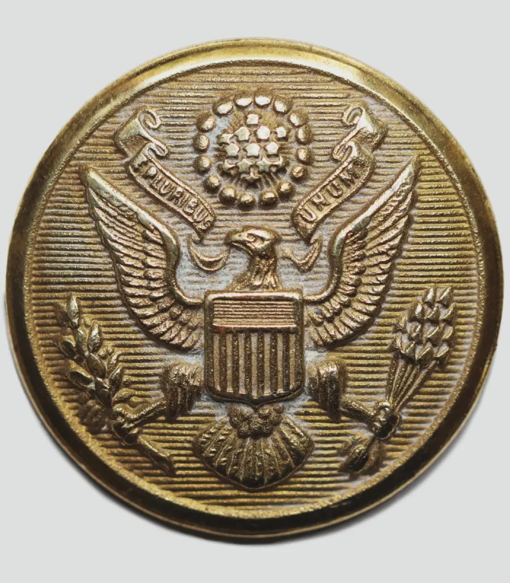 Vintage US Army Button BY Scovill Mfg Co. Waterbury - Etsy