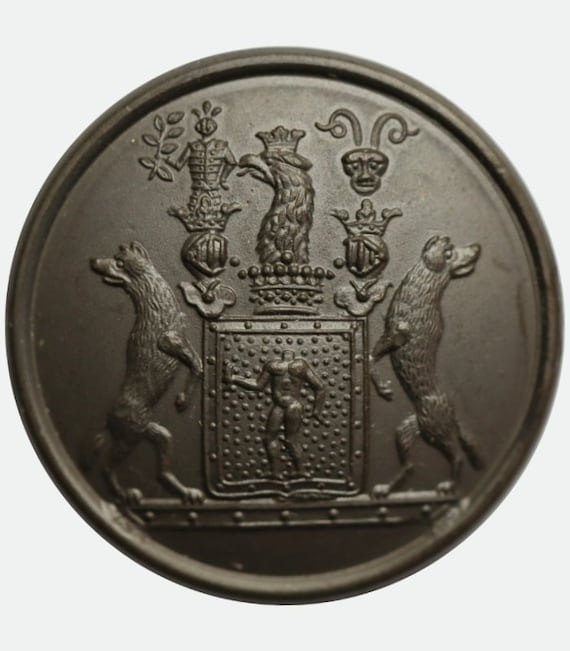Antique Livery Button With the Coat of Arms / Family Crest of - Etsy ...