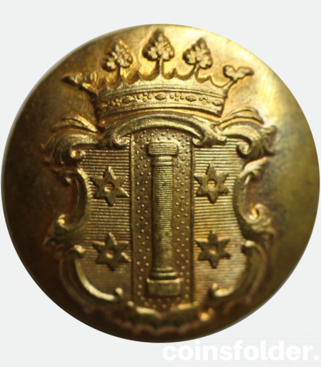 Antique Livery Button With the Family Coat of Arms of Ridderstolpe - Etsy