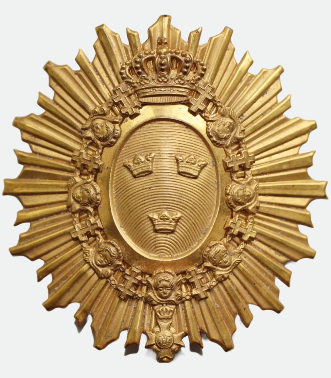 Swedish Military Artillery Shako Plate, Cap Cockade, Hat Badge M/1880 ...