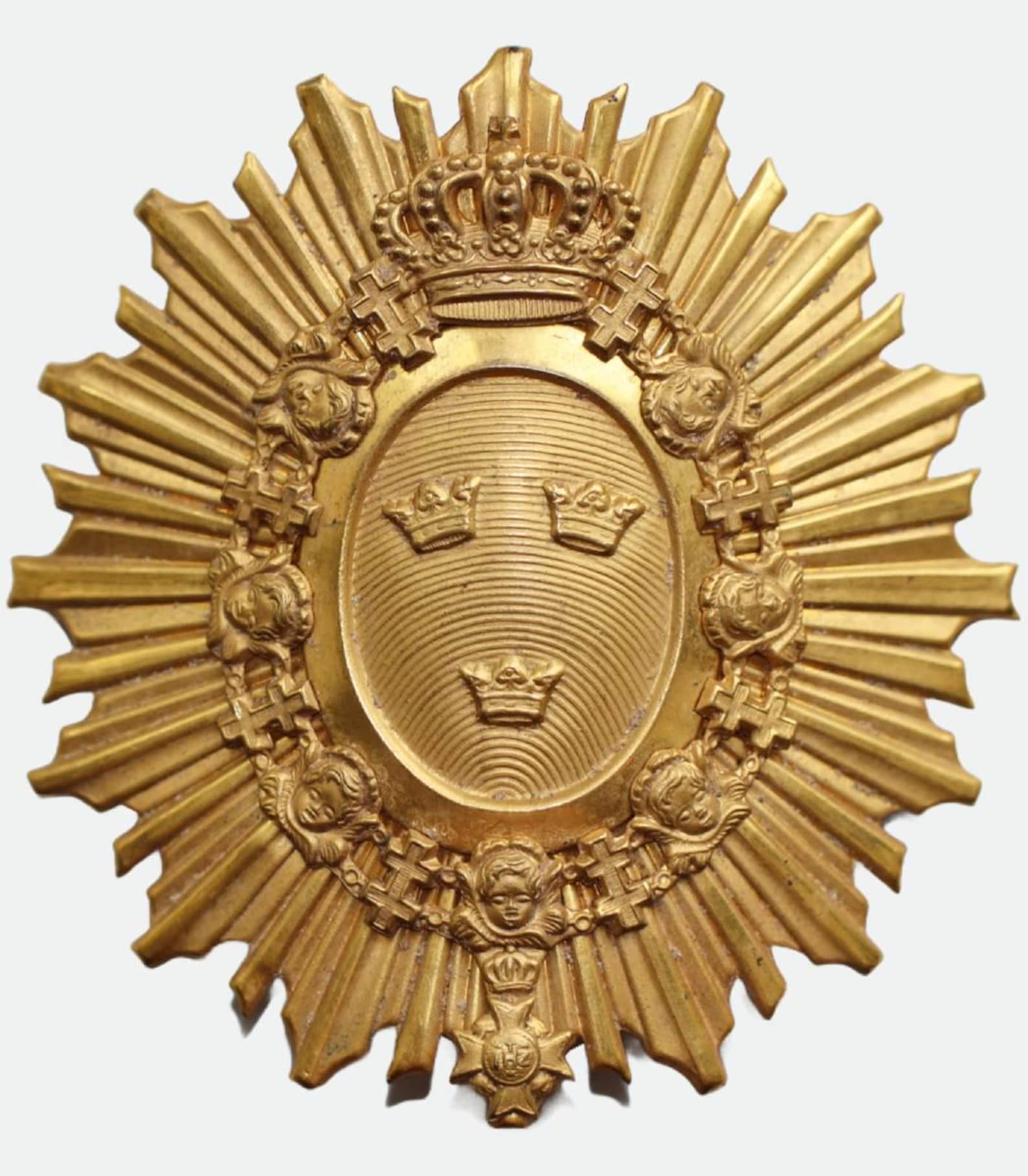 Swedish Military Artillery Shako Plate, Cap Cockade, Hat Badge M/1880 ...