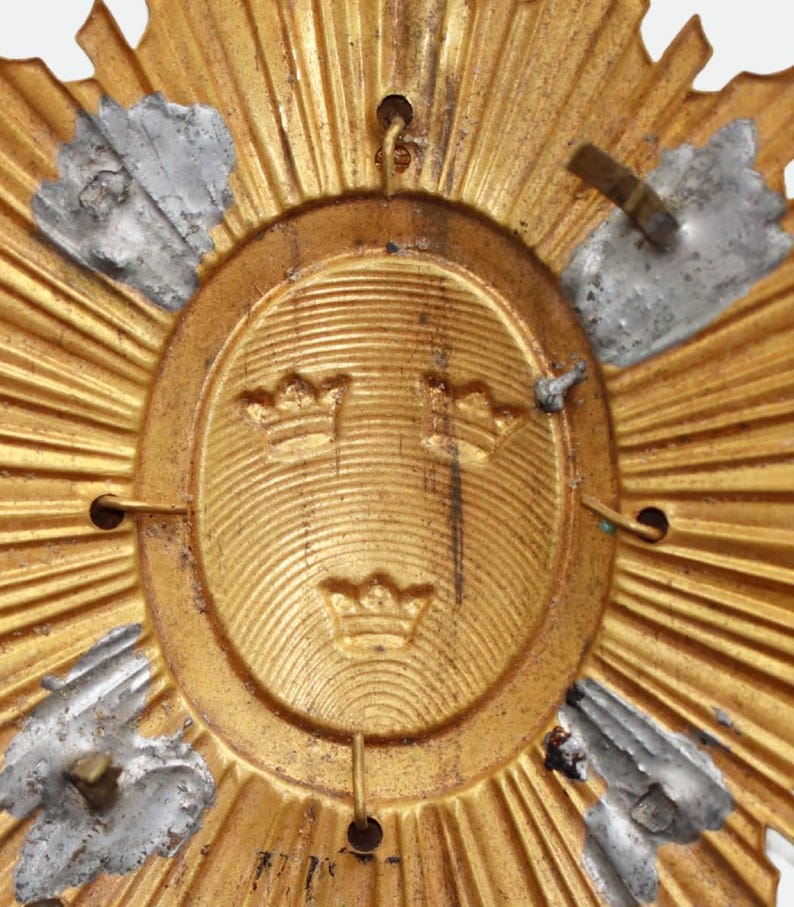 Swedish Military Artillery Shako Plate, Cap Cockade, Hat Badge M/1880 ...