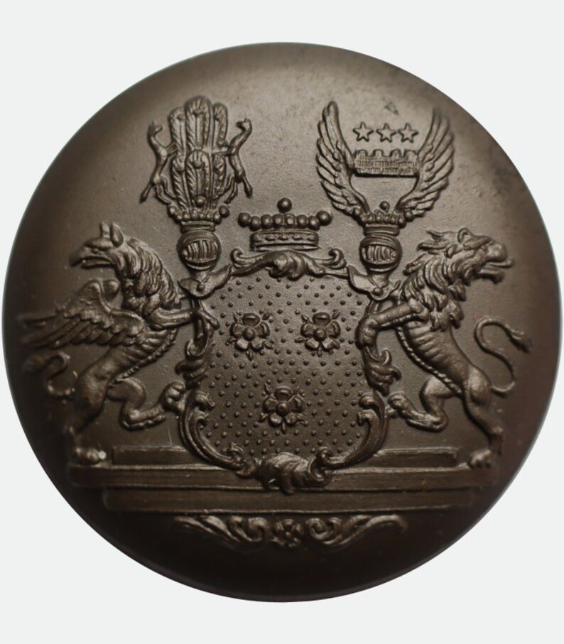 Antique Livery Button With the Coat of Arms / Family Crest of Von Rosen ...