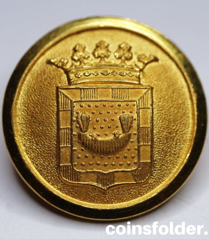 Antique Gilt Livery Button With the Family Coat of Arms of Bonde - Etsy