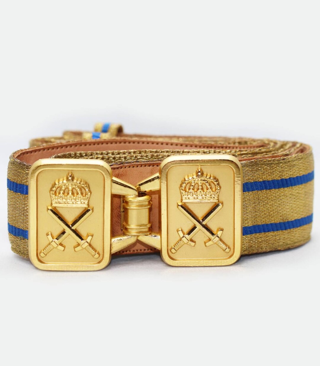 Vintage Swedish Military Parade Officers Belt M/60 With Gold Buckle - Etsy