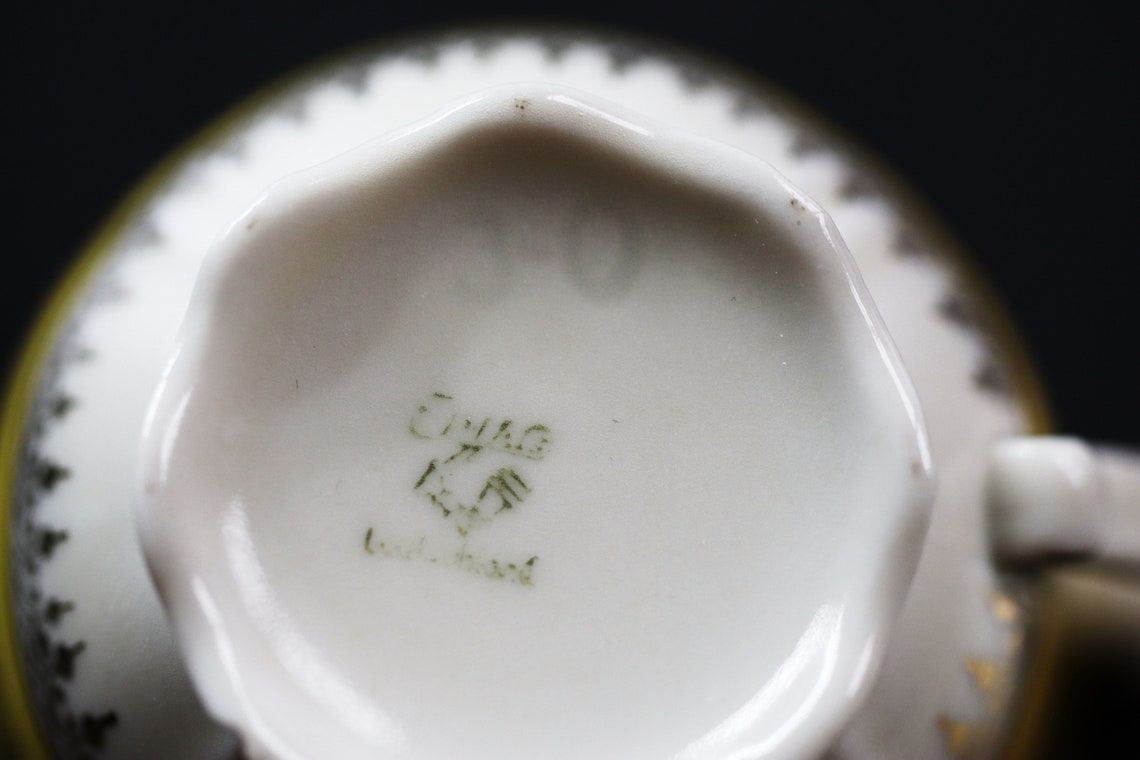 Antique EPIAG Germany Porcelain Bone China Yellow Cup and Saucer 1938 ...
