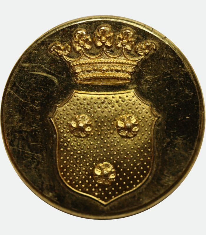 Antique Gilded Livery Button With the Family Coat of Arms of Von Rosen ...