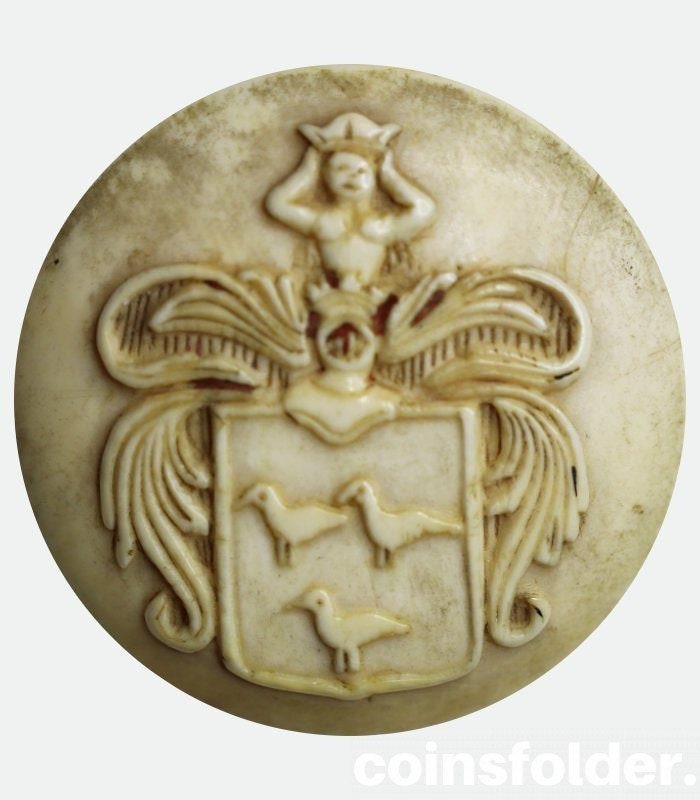 Livery Button Made From Ivory With the Family Coat of Arms of Von ...