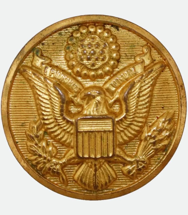 Vintage US Army Button by Waterbury Cos Conn - Etsy