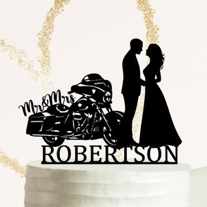 Street Glide Motorcycle Wedding Cake Topper: Mr&mrs Harley Davidson - Etsy