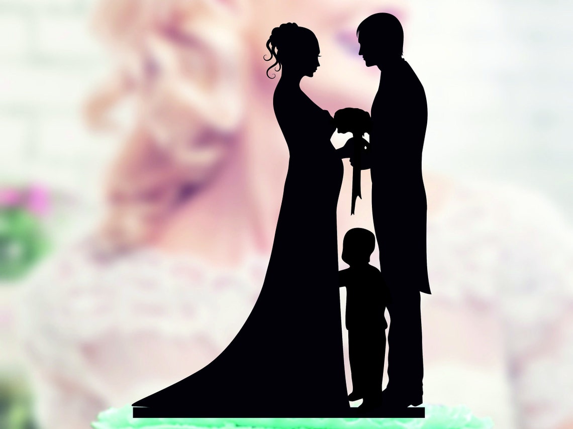 Pregnant Bride Topper With Child Wedding Cake Topper | Etsy