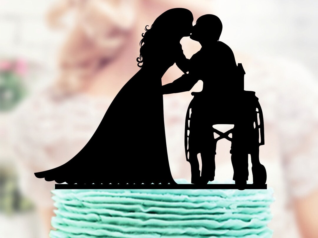 Wheelchair Wedding Cake Topper, Groom in Wheelchair, Wedding Cake ...