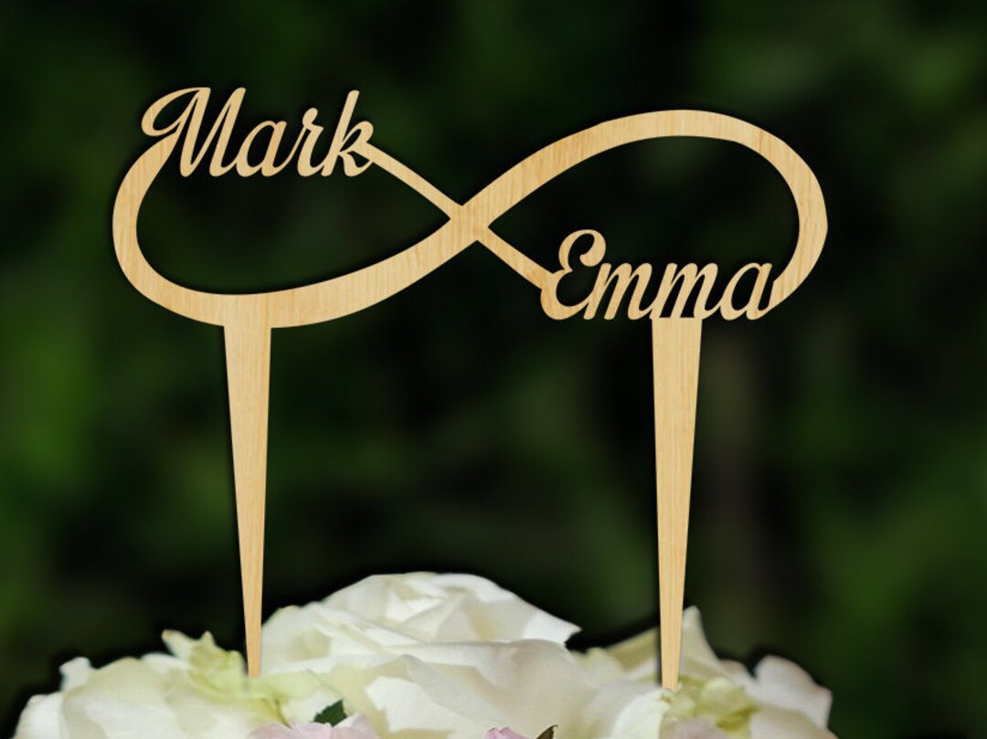 Wood Cake Topper Infinity Cake Topper Rustic Cake Topper - Etsy