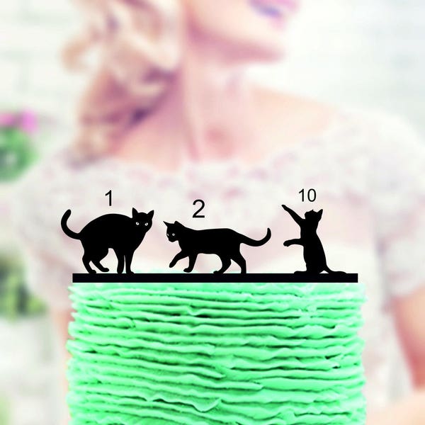 Cat Cake Topper - Etsy