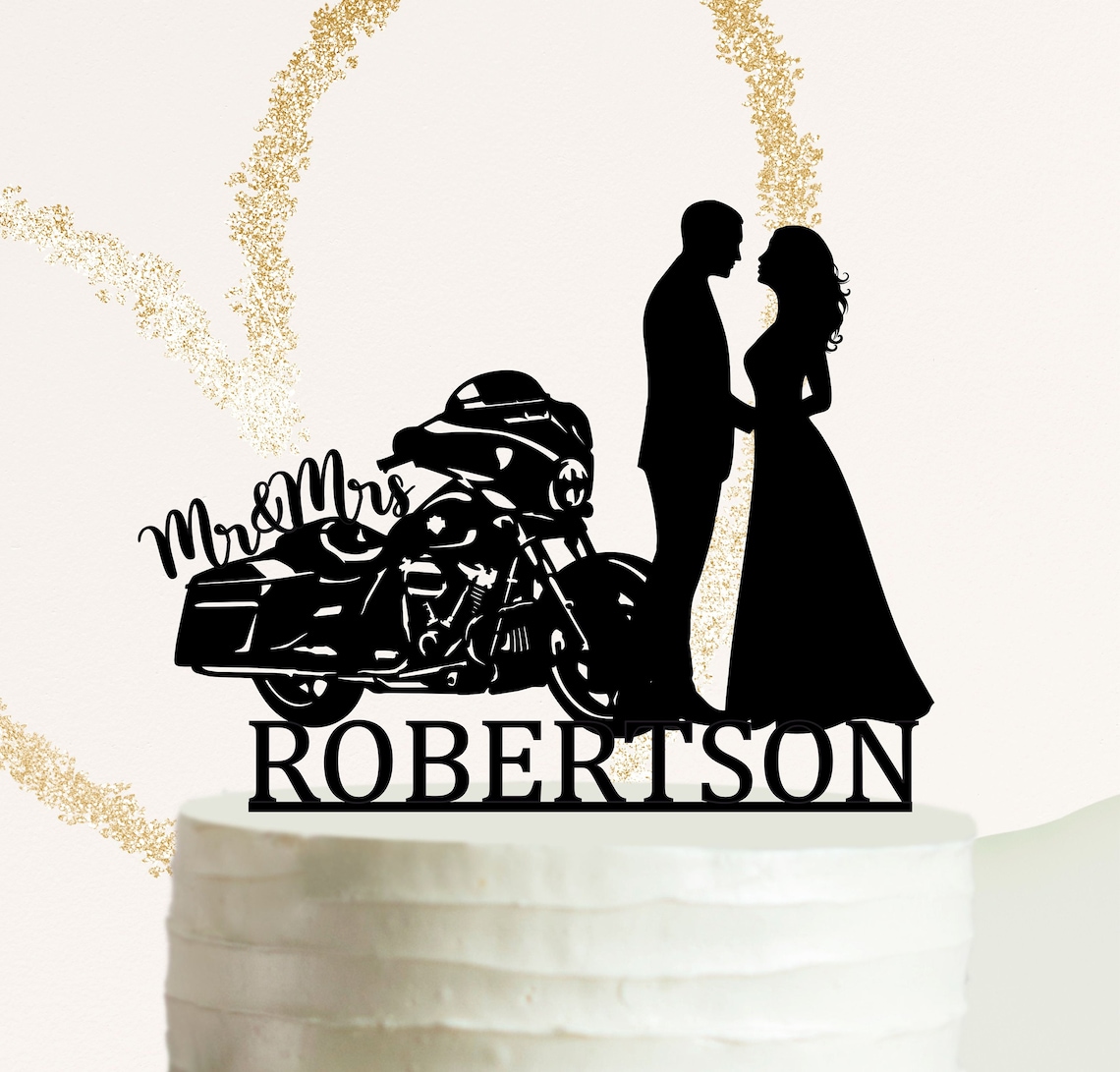 Street Glide Motorcycle Wedding Cake Topper Mr&mrs Cake - Etsy