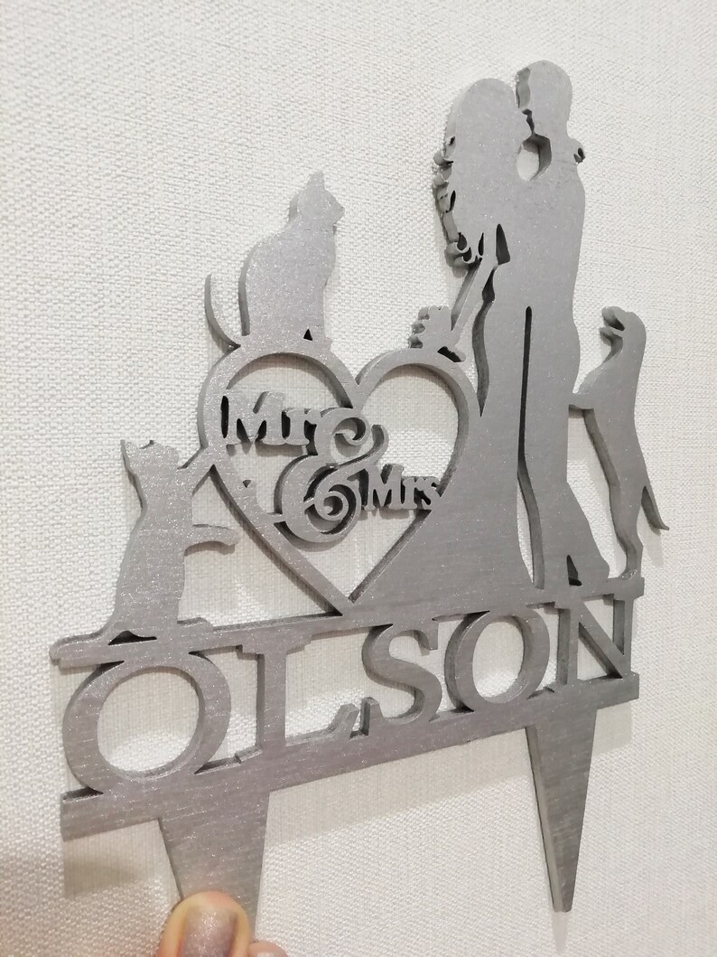 Motorcycle Trike Wedding Cake Topper With Date, Groom and Bride on ...