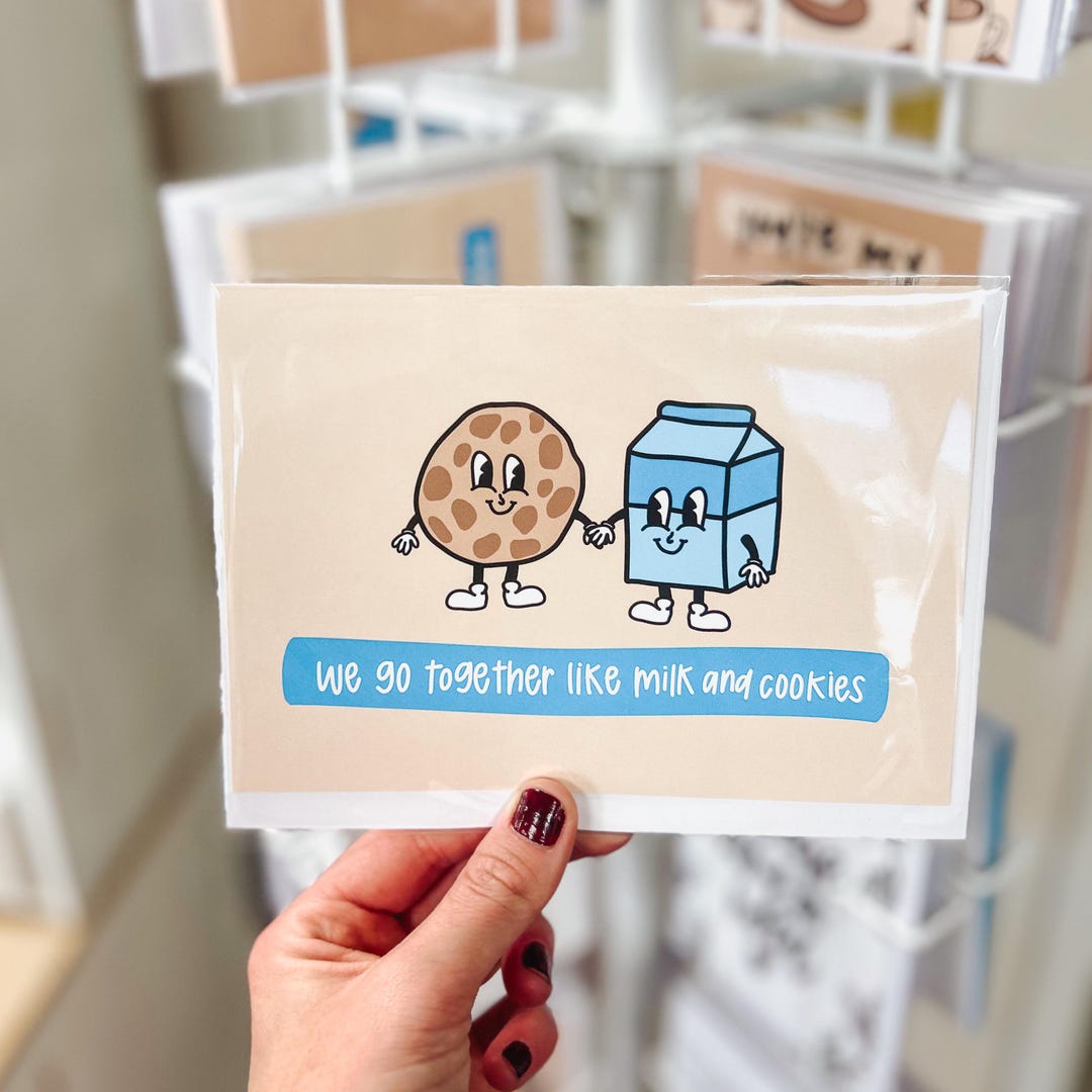We Go Together Like Milk and Cookies | Foodie Card | Anniversary Love ...