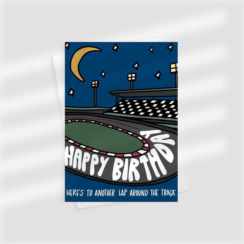 Race Track Birthday Card - Etsy