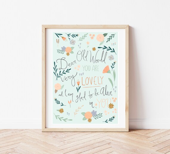 Anne of Green Gables Inspired Print/Motivational Print/Fun | Etsy