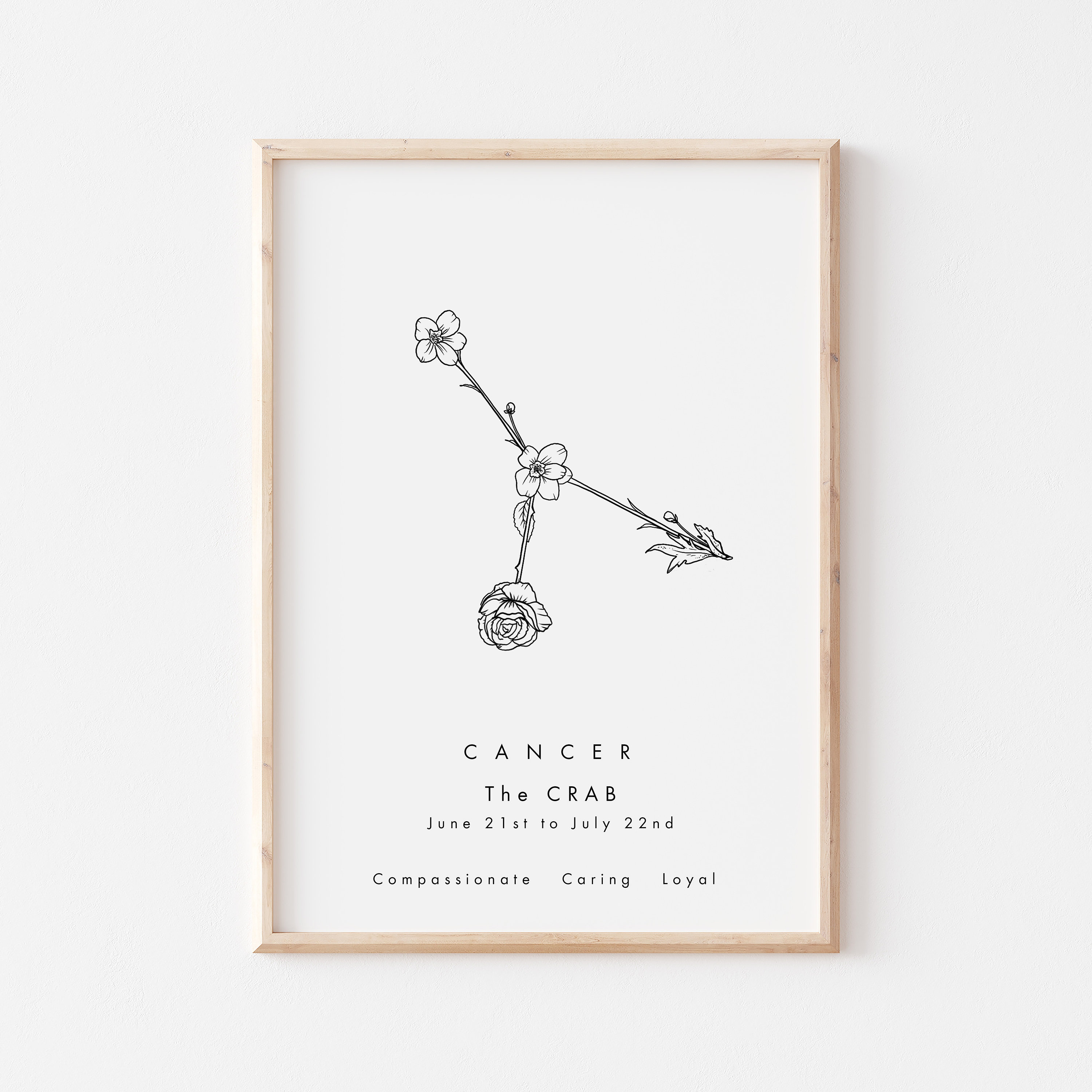 Digital Prints Art & Collectibles Prints Cancer constellation art ...