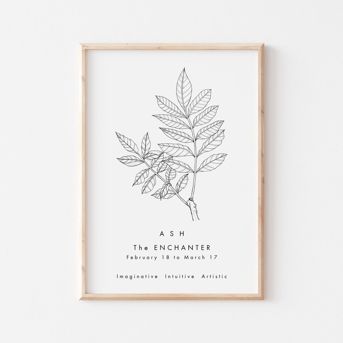 Celtic Ash Tree Print/tree Astrology Print/celtic Zodiac - Etsy