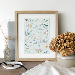 Anne of Green Gables Inspired Print/motivational Print/fun Print ...