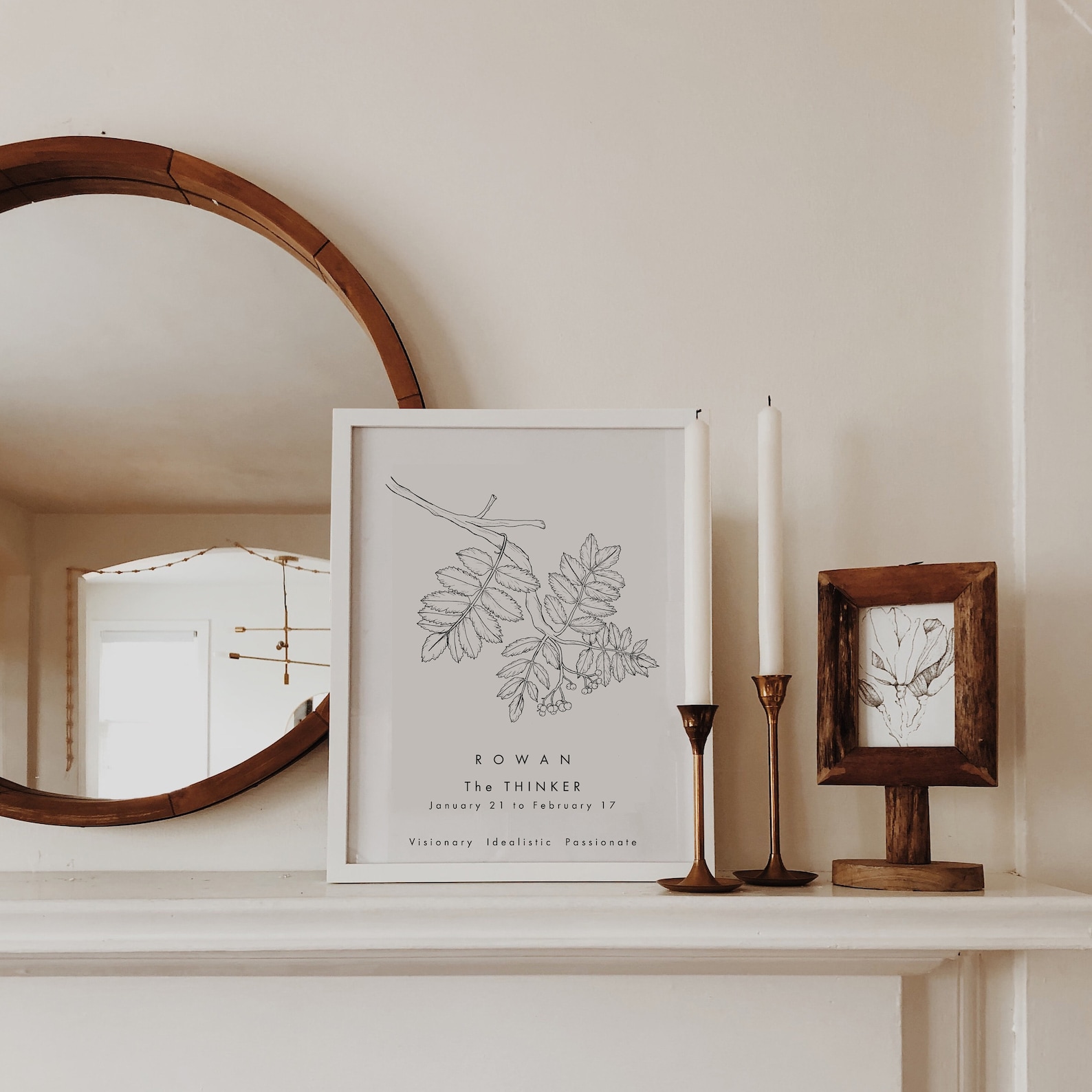 Celtic Rowan Tree Print/tree Astrology Print/celtic Zodiac | Etsy