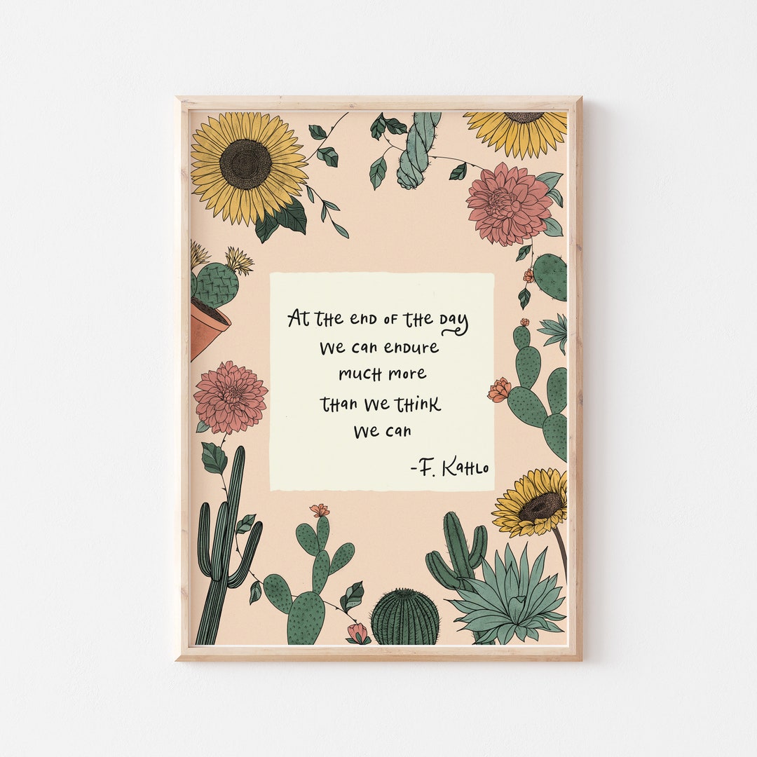 Illustrated Inspirational Print/ Illustrated Artwork/wall Art/botanical ...