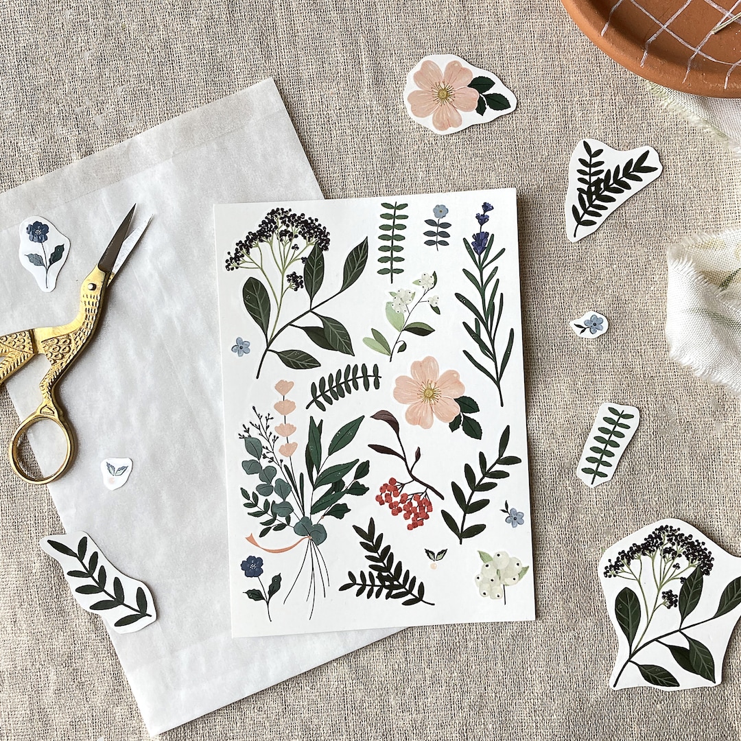 Colour Temporary Tattoos/ Flower Temporary Tattoos/ Fern Tattoos ...