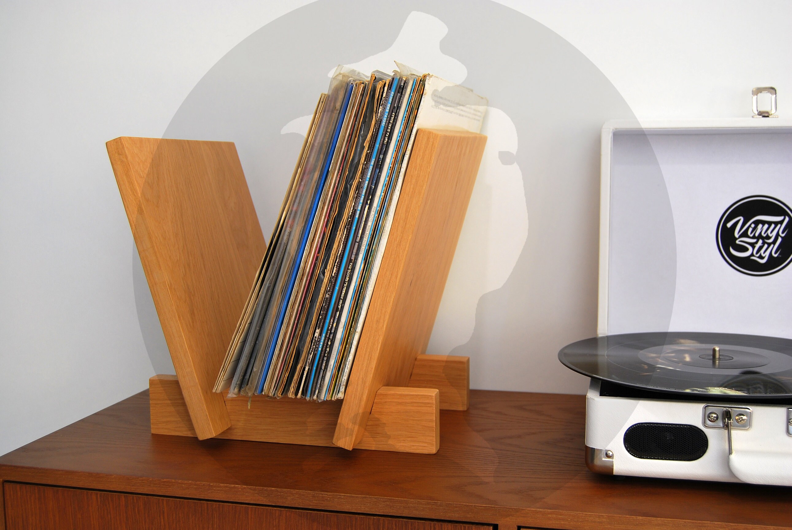 Lp Storage in Solid Oak / Modern Vinyl Record Holder / Lp - Etsy
