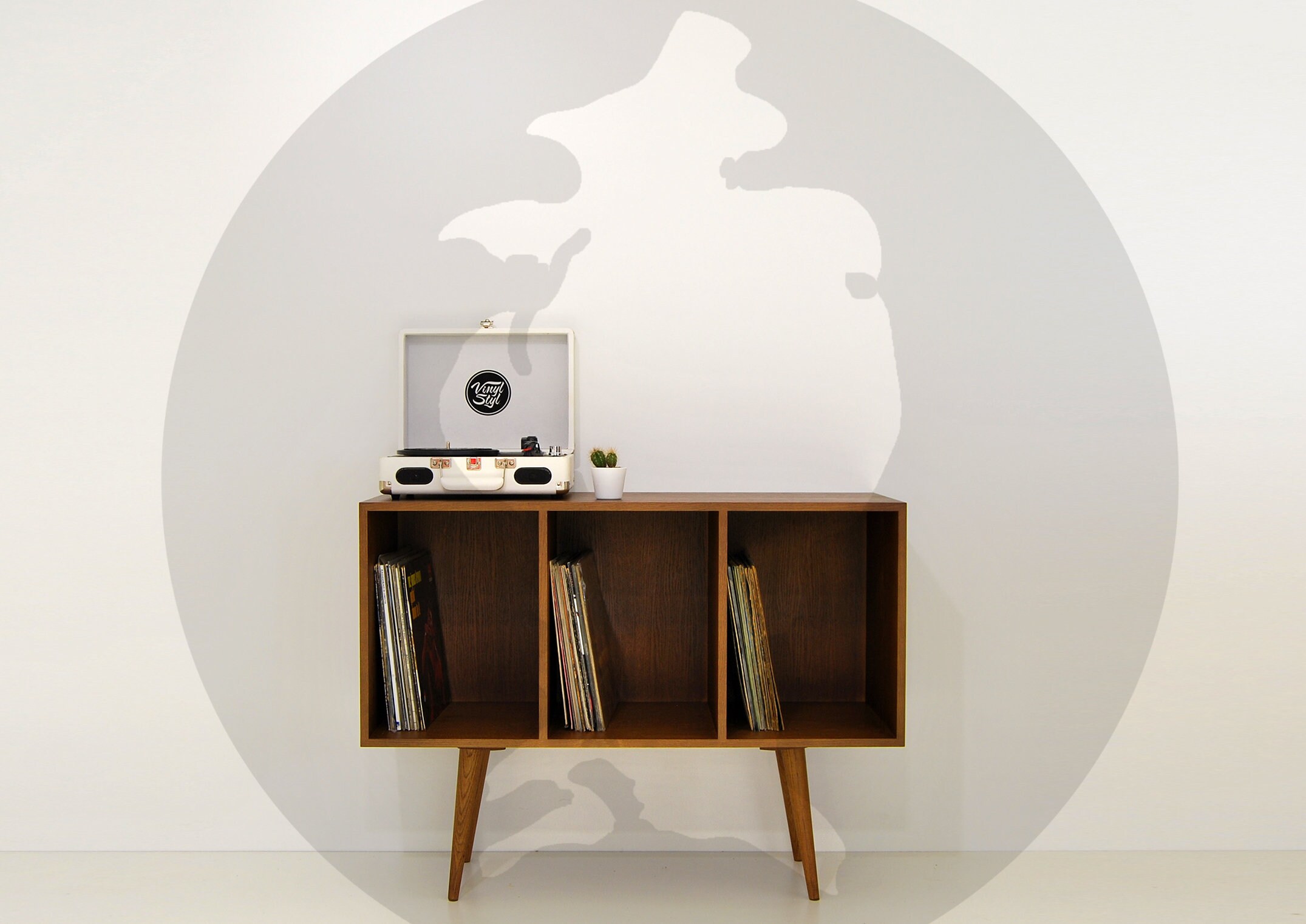 Vinyl Record Storage Mid Century Modern Sideboard Media - Etsy UK