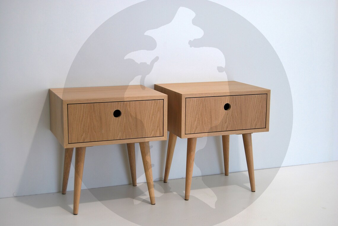 Pair of Nightstand night stand bedside table bed side | Etsy