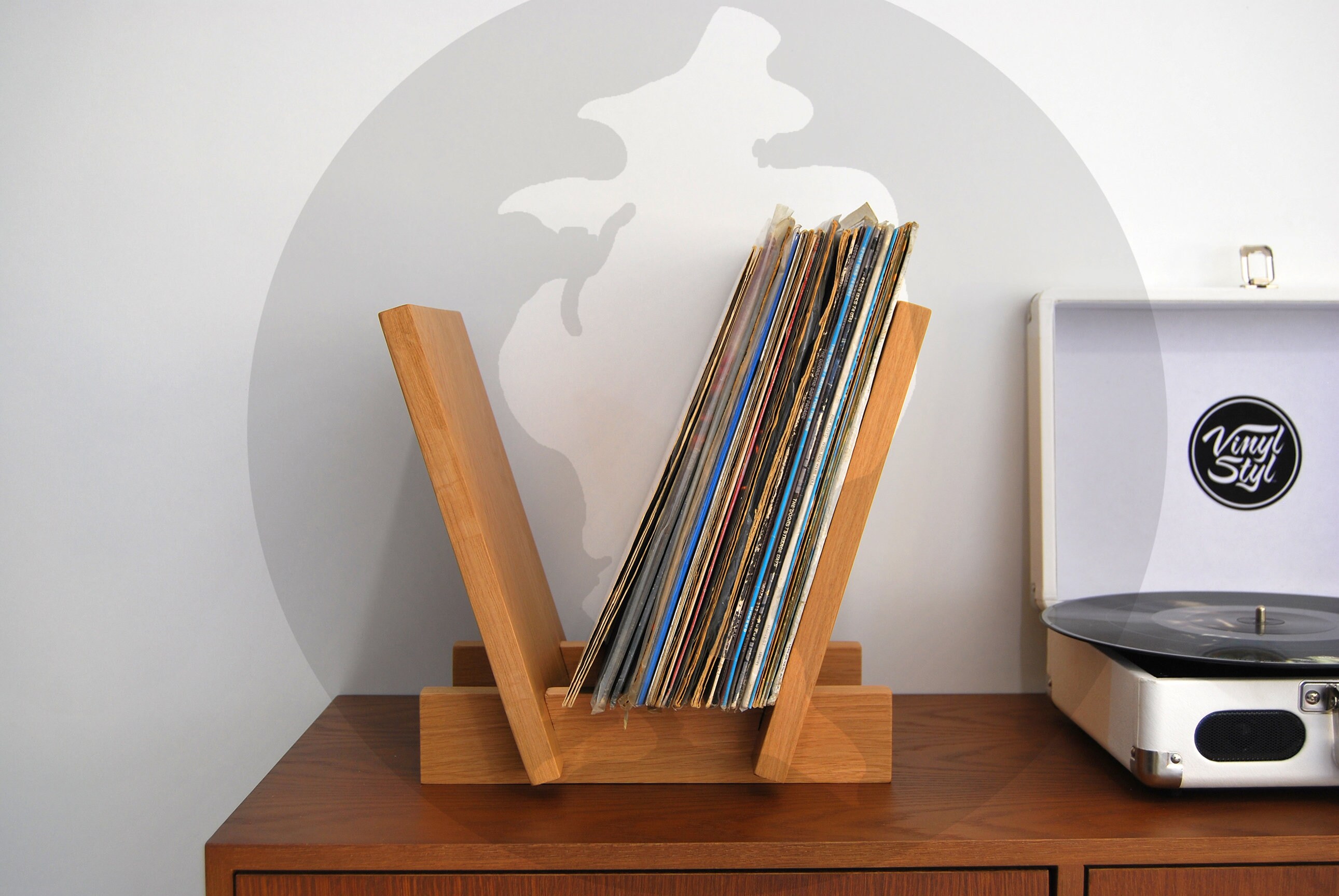 Lp Storage in Solid Oak / Modern Vinyl Record Holder / Lp - Etsy