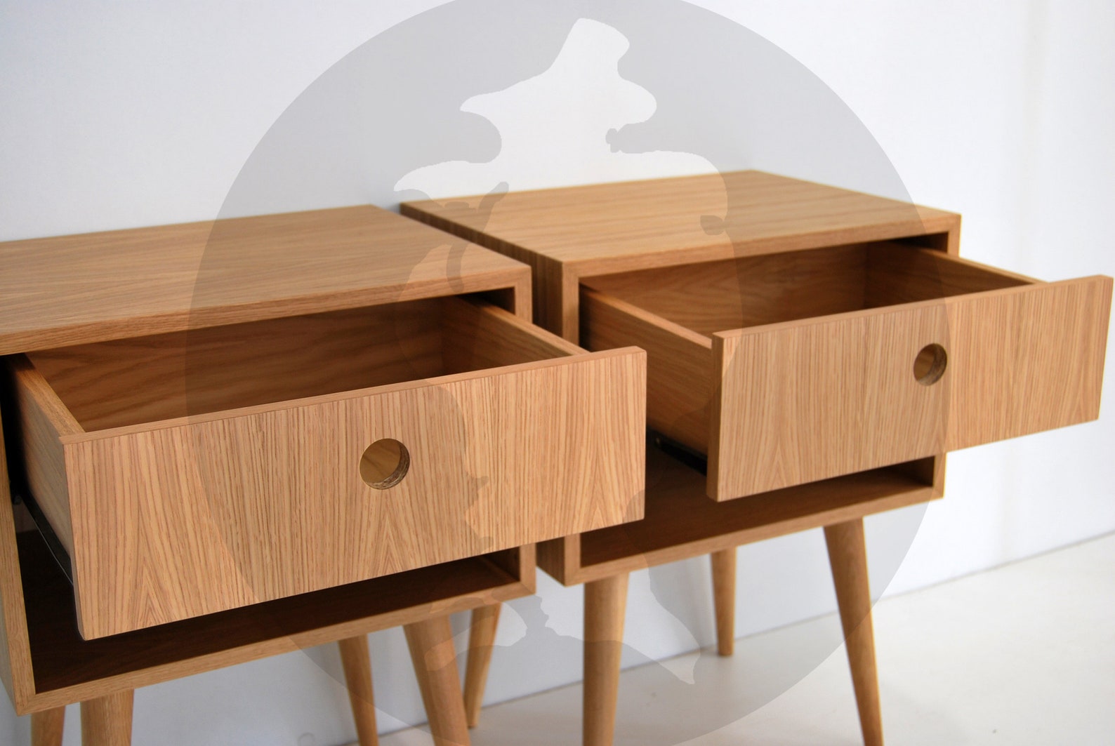 Pair of Nightstand night stand bedside table bed side | Etsy