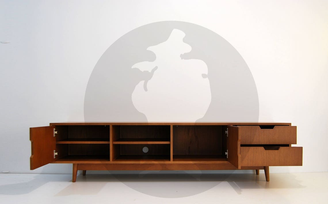 Mid Century Media Console / Tv Stand / Tv Unit / Low | Etsy
