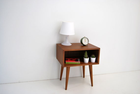 Mid Century Bedside Table Nightstand Bedroom Furniture Night Stand Scandinavian Design Bed Side Cabinet Eames Style Retro Etsy Canada