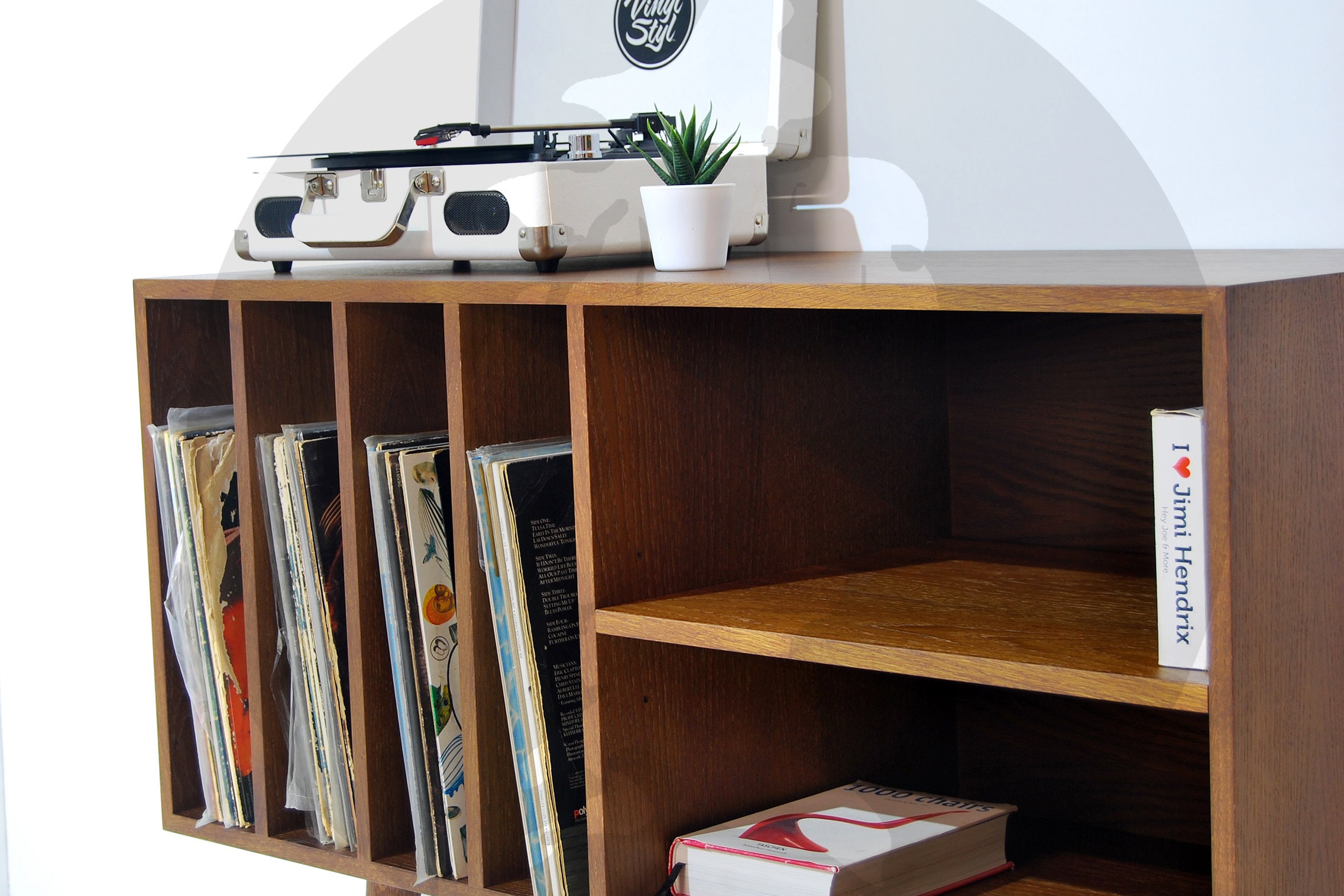 Vinyl Record Storage Mid Century Modern Sideboard Media | Etsy UK