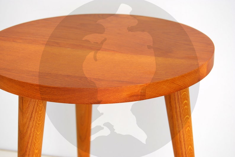 Solid Oak Round Side Table / Coffee Table / Living Room Table - Etsy