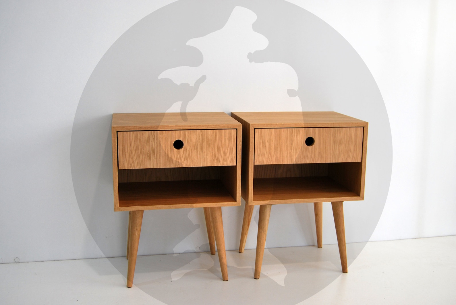 Pair of Nightstand night stand bedside table bed side | Etsy