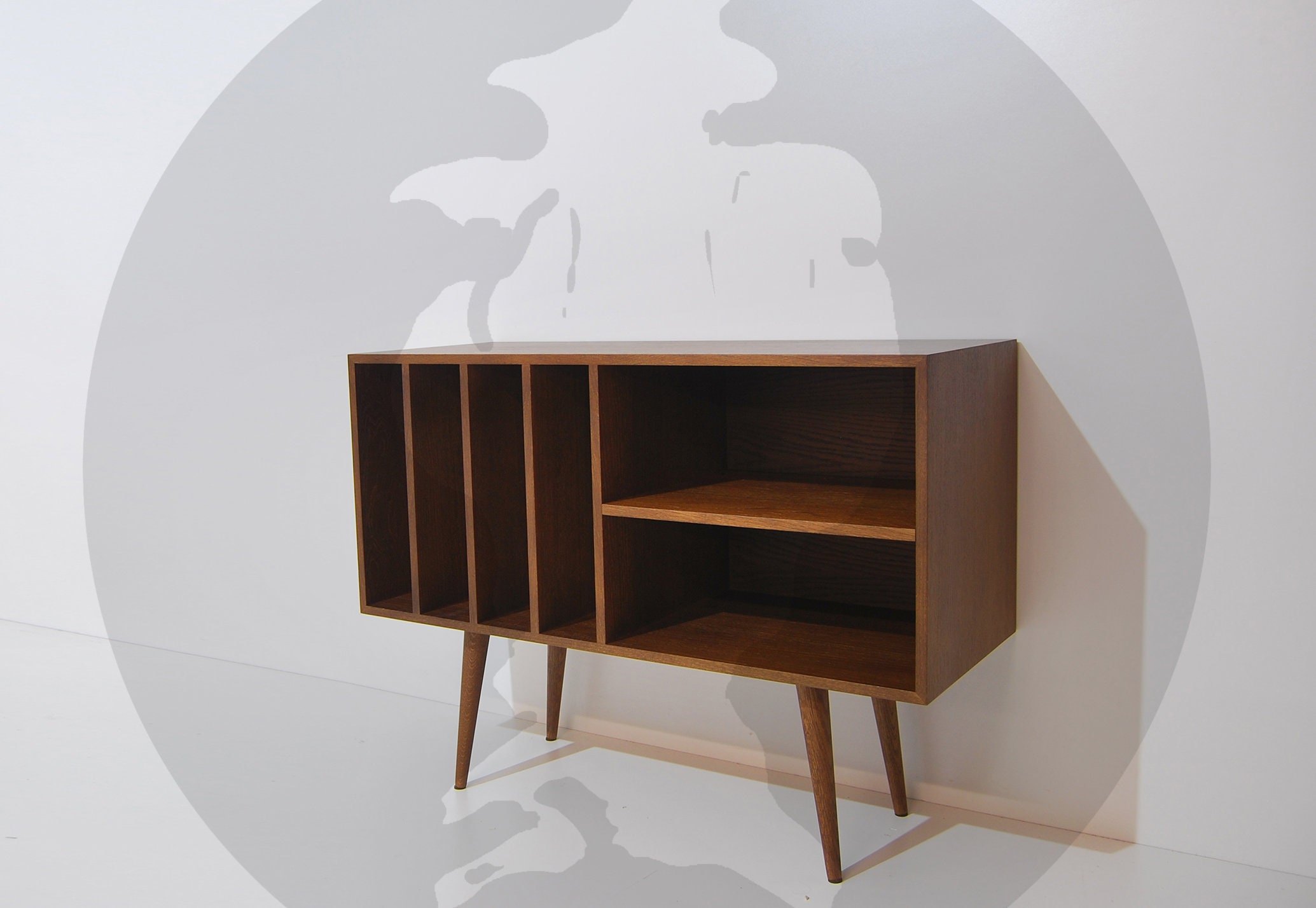 Vinyl Record Storage Mid Century Modern Sideboard Media | Etsy UK